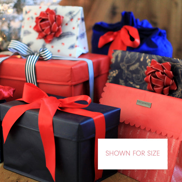 EverBox: Extra Large Red Collapsible Gift Box with White Grosgrain Rib ...