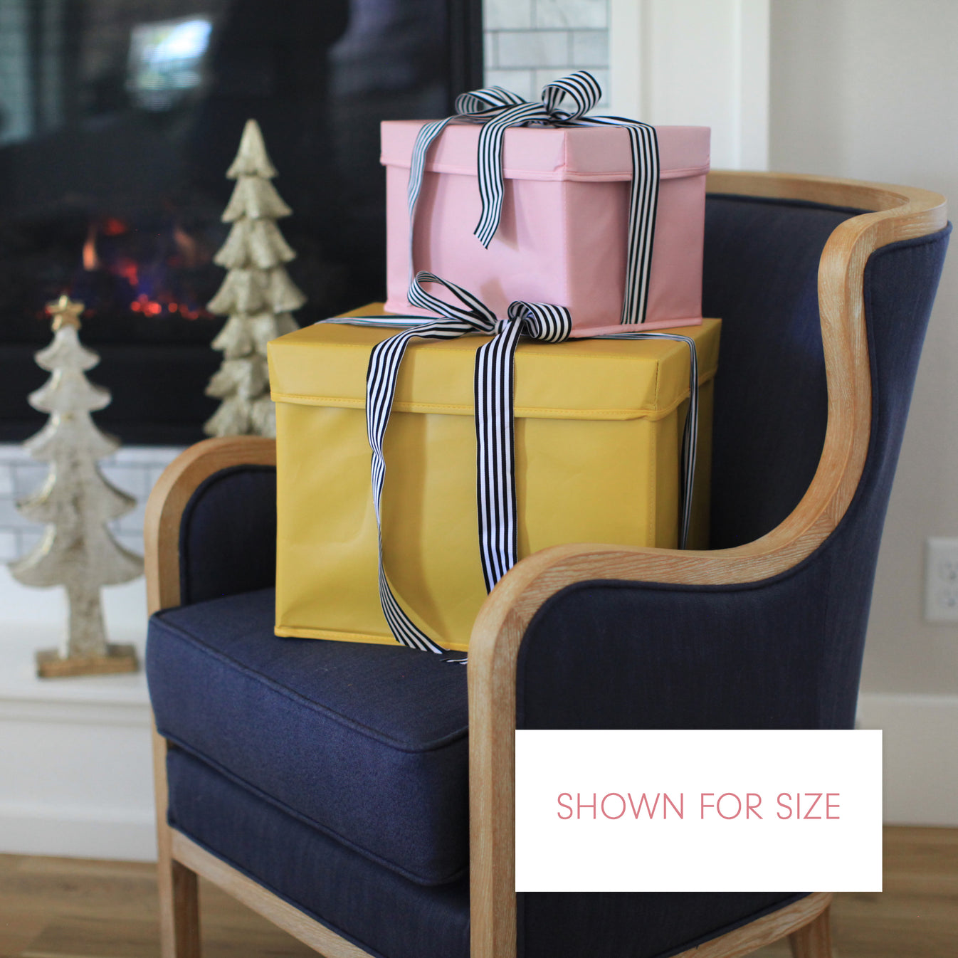 EverBox: Extra Large Yellow Collapsible Gift Box with White Grosgrain ...